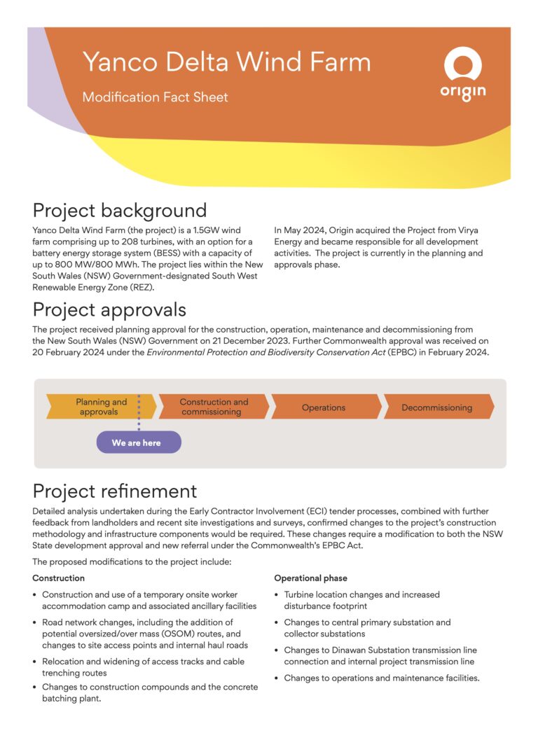 Facts - Yanco Delta Windfarm